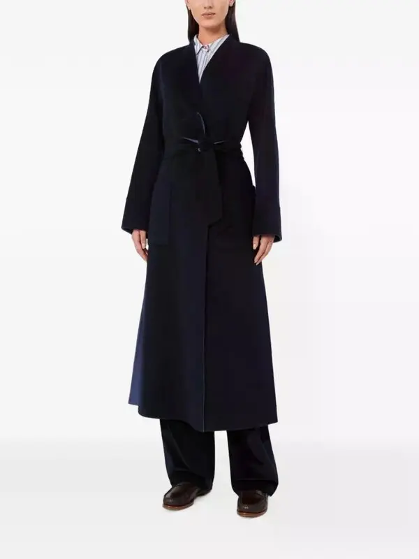 Max Mara Reversible Belted Virgin Wool Coat