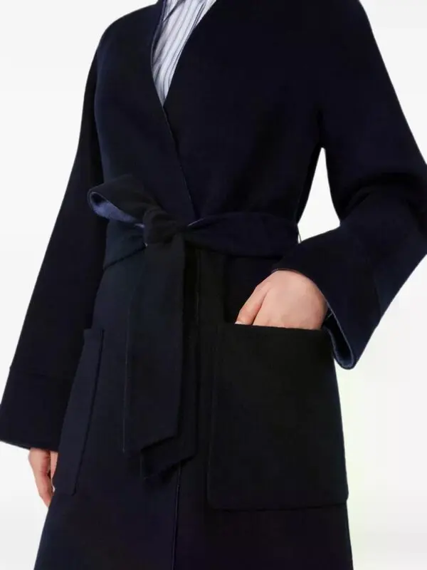 Max Mara Reversible Belted Virgin Wool Coat
