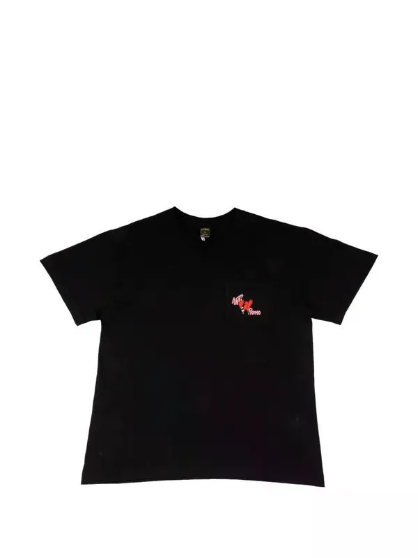 ANTI PROMO Graphic-print Chest-pocket T-shirt