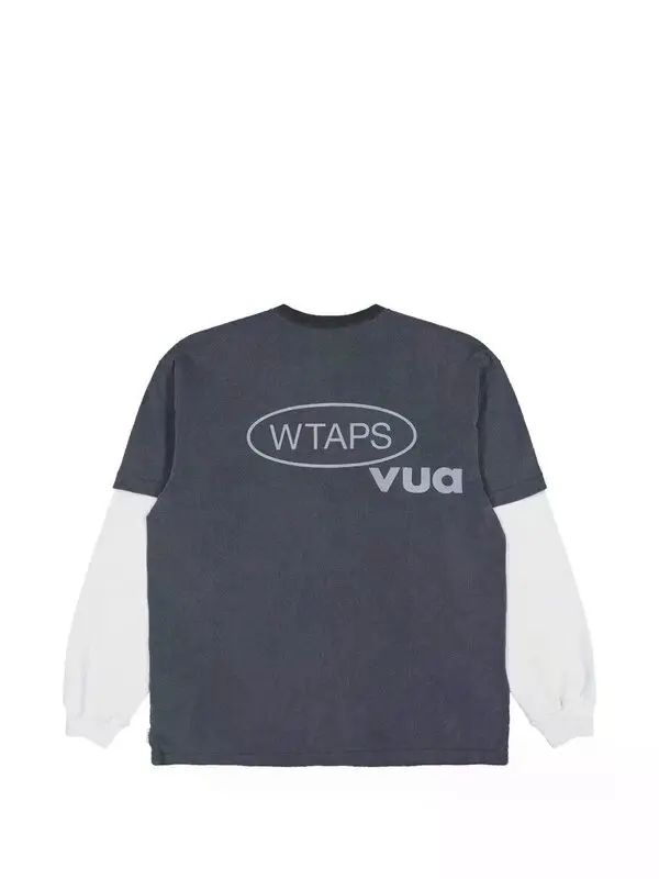 WTAPS Sldr Logo-print Layered-sleeve T-shirt
