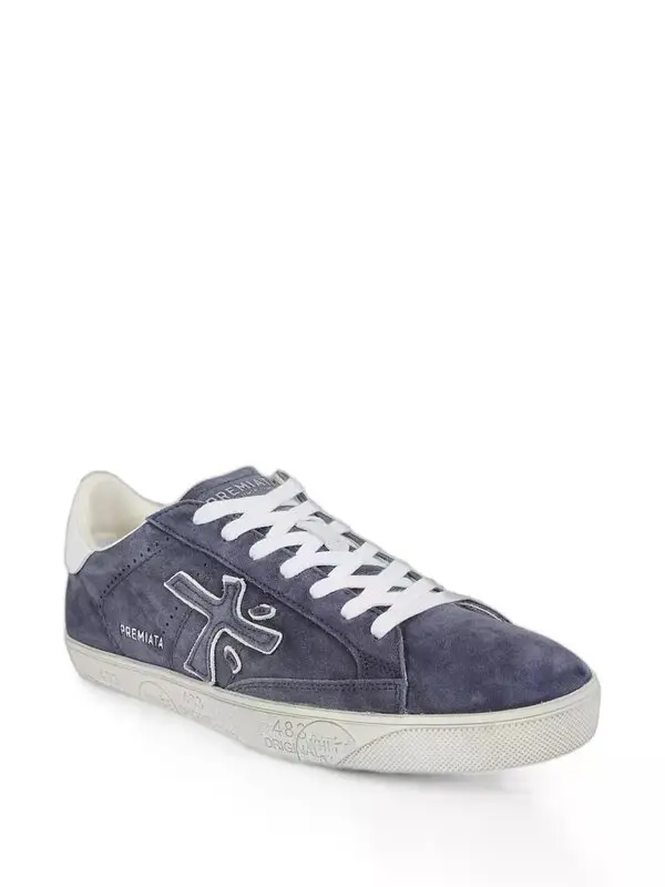 Premiata Logo-patch Suede Sneakers - Blue