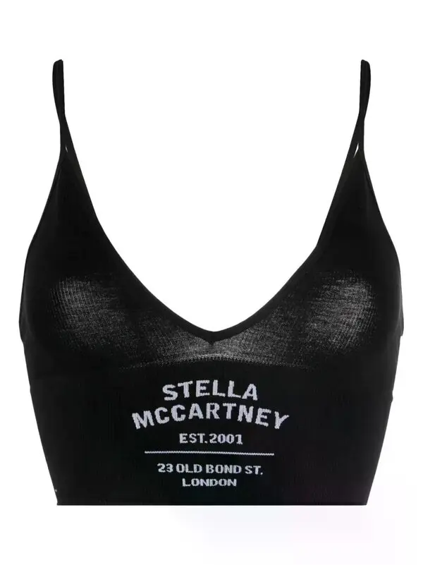 Stella McCartney Logo-print Ribbed Knit Bra