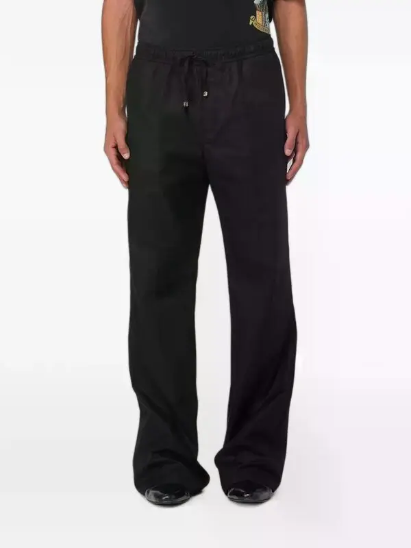 Amiri Cotton Drawstring Waist Trousers - Black