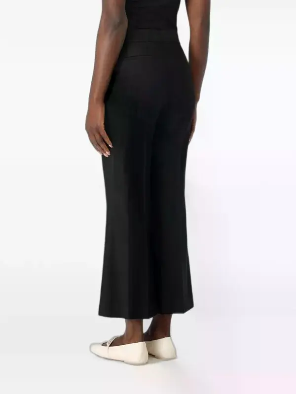 MSGM Cropped Pressed-crease Trousers