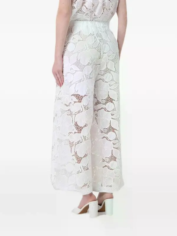 MEIMEIJ Floral-lace Wide-leg Trousers