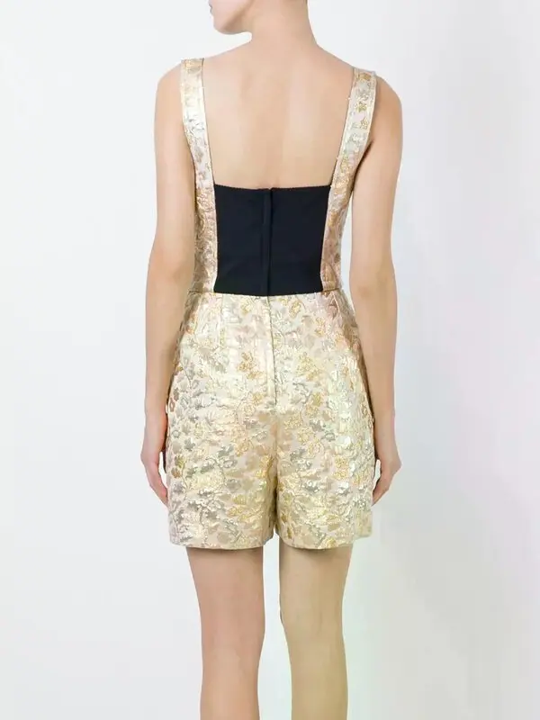 Dolce & Gabbana Brocade Sweetheart Neckline Playsuit