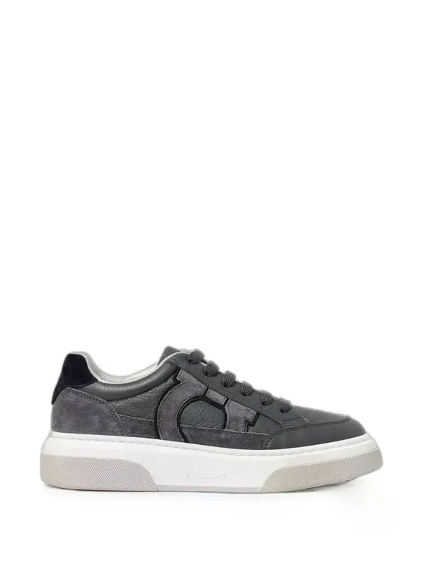 FERRAGAMO Gancini Panelled Leather Sneakers