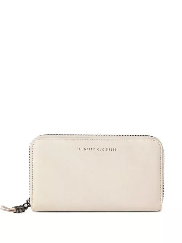 Brunello Cucinelli Grained Zip Wallet