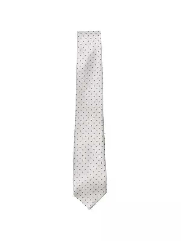 Emporio Armani Satin-finish Geometric Tie
