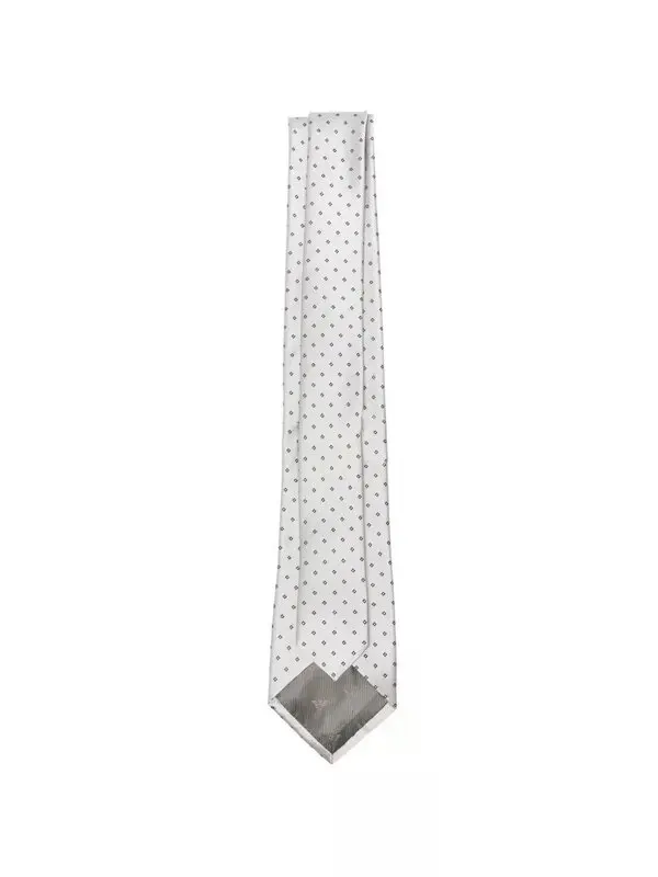 Emporio Armani Satin-finish Geometric Tie