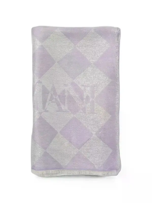 Emporio Armani Diamond-pattern Scarf - Purple