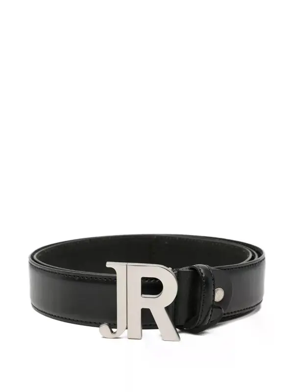 John Richmond Montere Logo-plaque Belt - Black