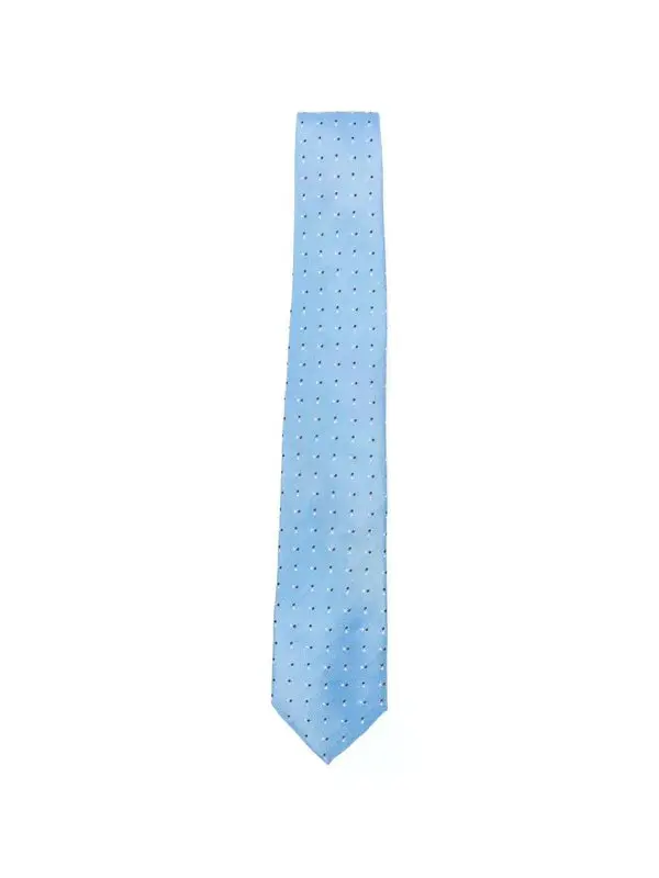 BOSS Polka-dot Silk Neck Tie - Blue