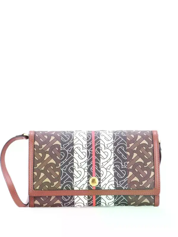Burberry Monogram E-canvas Small Shoulder Bag