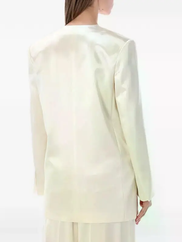 Alberta Ferretti Double-breasted Satin Blazer