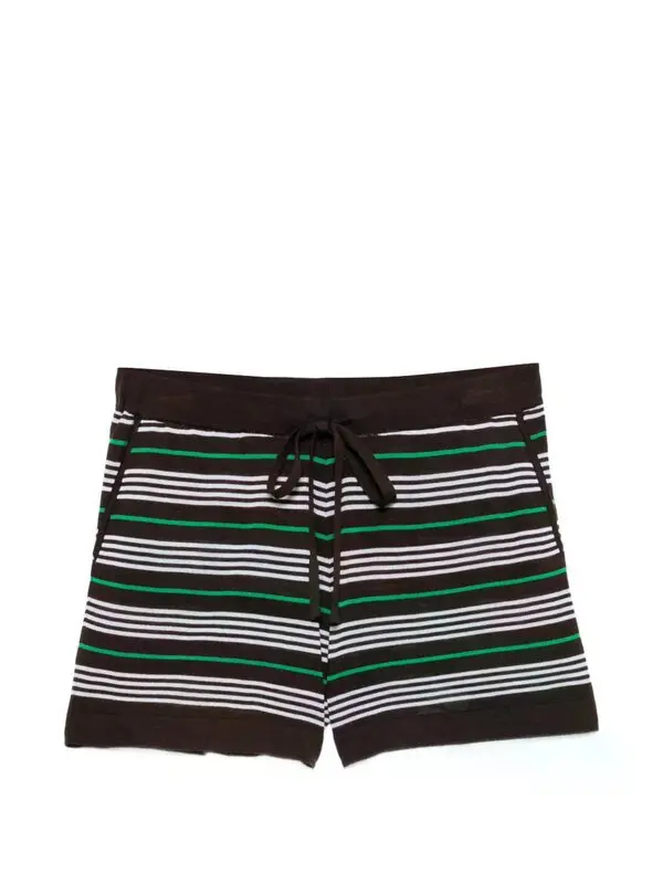 P.a.r.o.s.h Striped Drawstring Shorts - Brown