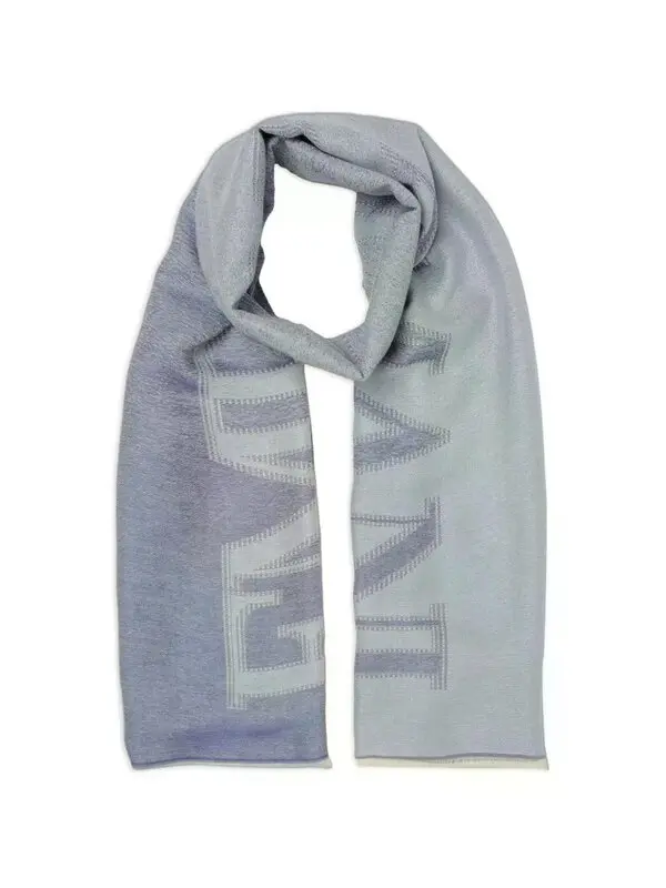 Emporio Armani Logo-detail Scarf - Blue