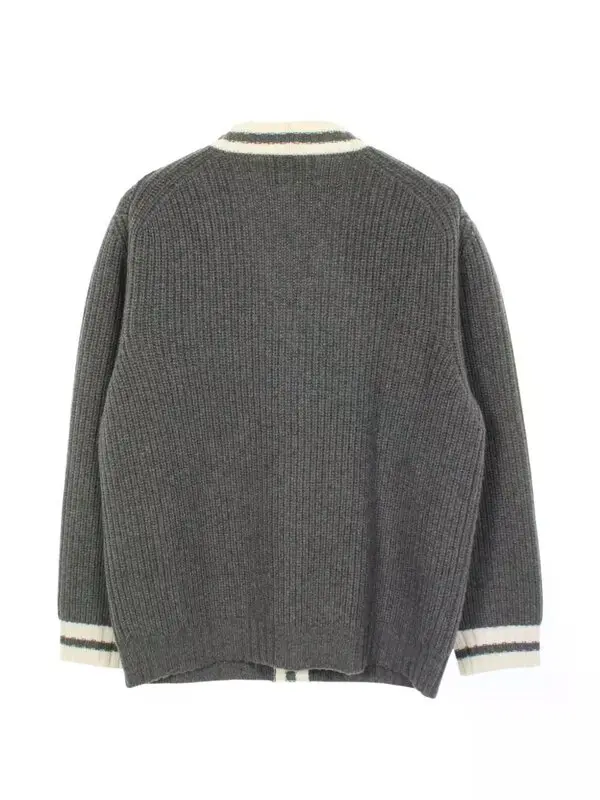 Miu Miu Striped V-neck Cardigan