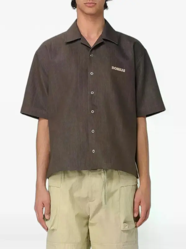 BONSAI Logo-embroidered Short-sleeve Shirt