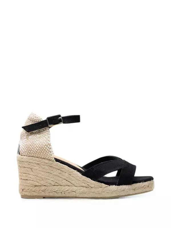 CastaÑer Bruna Wedge Espadrilles - Black