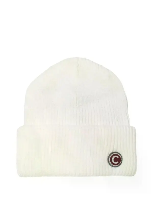 COLMAR Ribbed Knit Beanie Hat - White