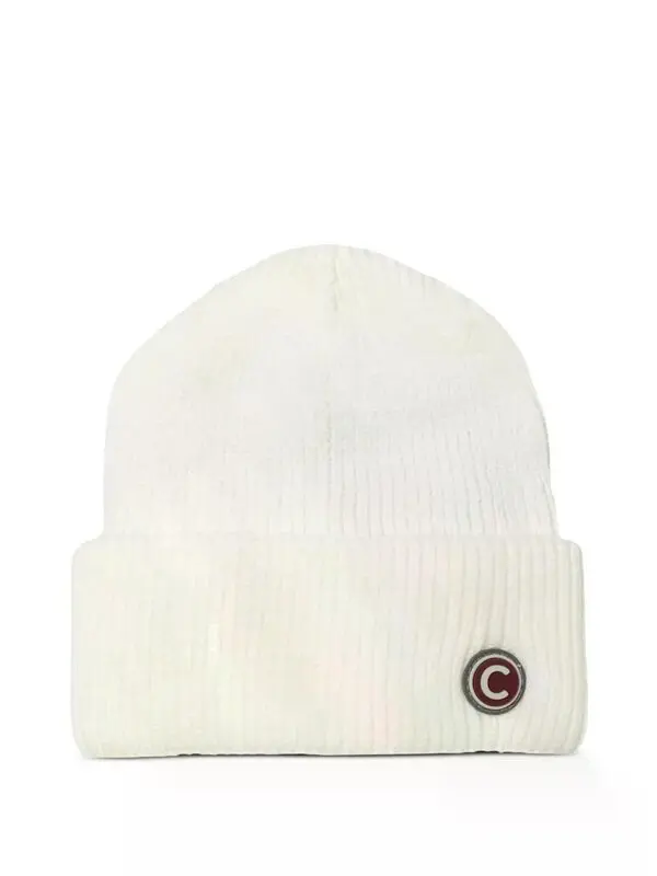 COLMAR Ribbed Knit Beanie Hat - White