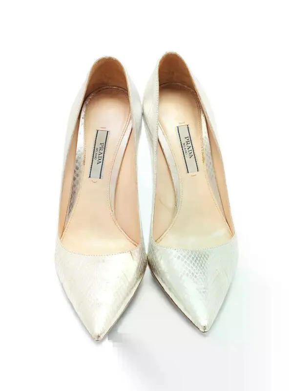 Prada Embossed Stiletto Pumps