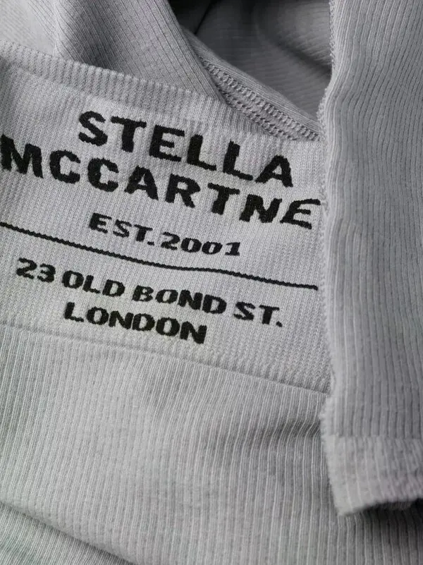 Stella McCartney Logo-print Ribbed Leggings - Grey