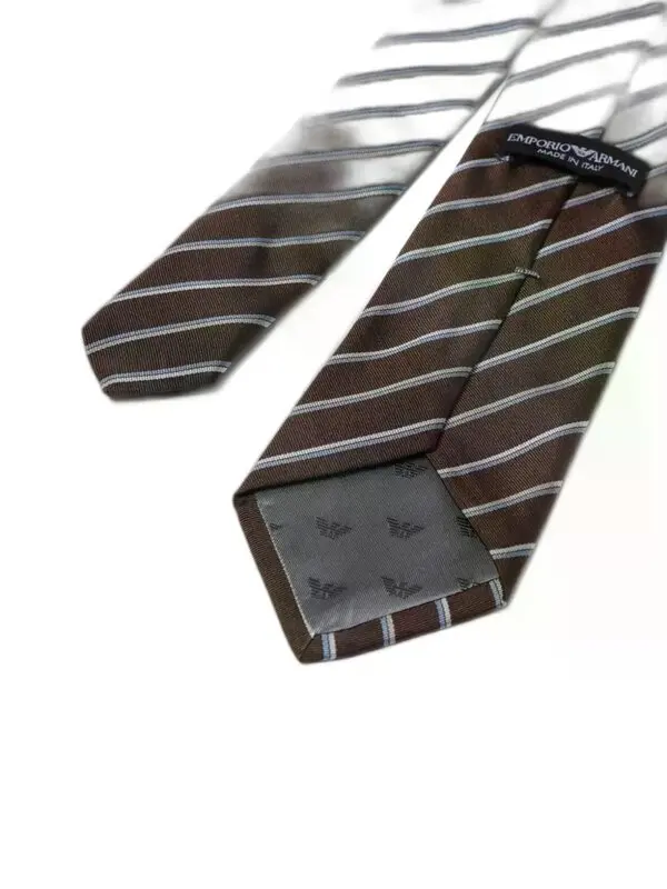 Emporio Armani Silk Stripe Pattern Tie