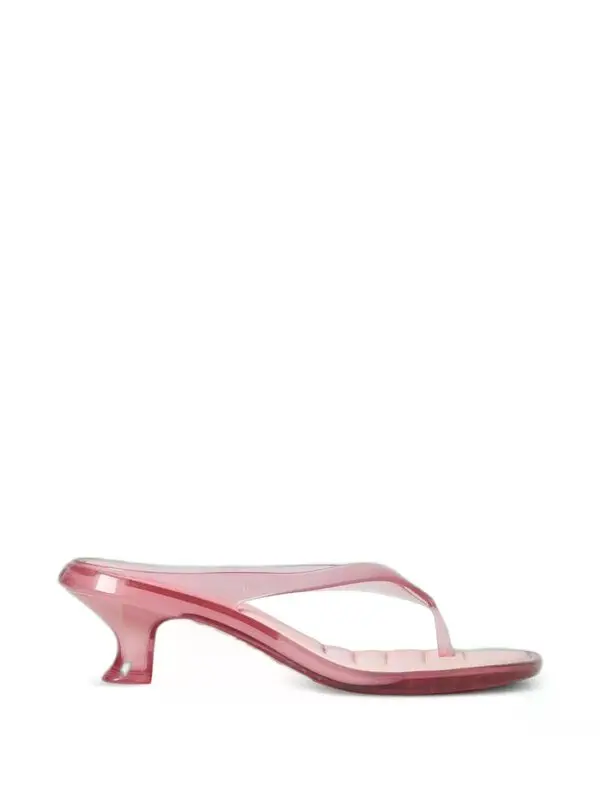 Melissa Thong Strap Kitten Heel Sandals - Pink
