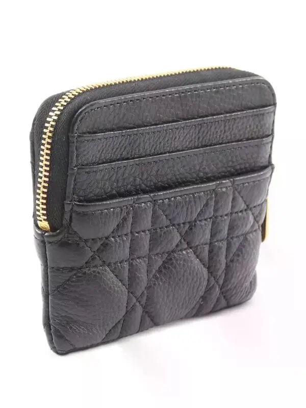 Dior 2010s Cannage Caro Coin Purse - Black