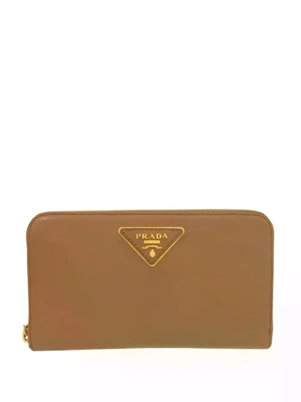 Prada 2013-2026 Leather Zip Around Wallet Long Wallets