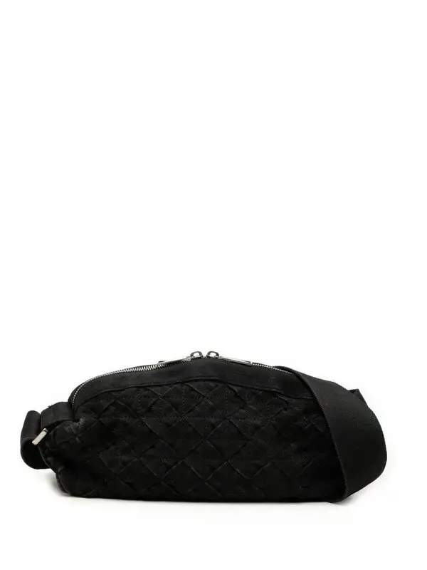 Bottega Veneta Intrecciato Webbing Belt Bag - Black