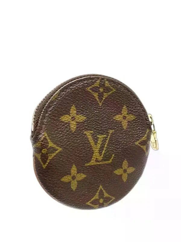 LOUIS VUITTON 2005 Monogram Porte Monnaie Round Purse Coin Pouch - Brown