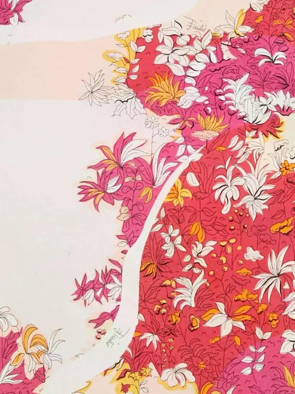 Emilio Pucci Floral Print Flounce Mini Dress