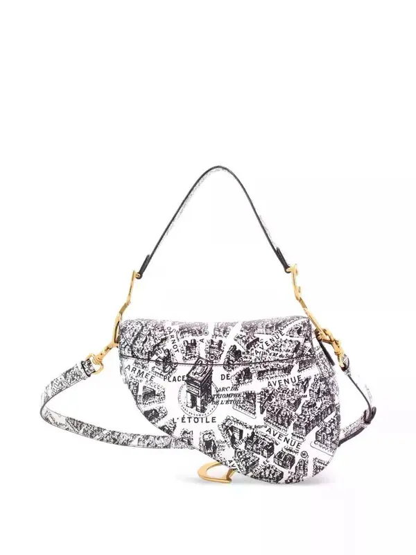 Dior Saddle Handbag With Strap - Black
