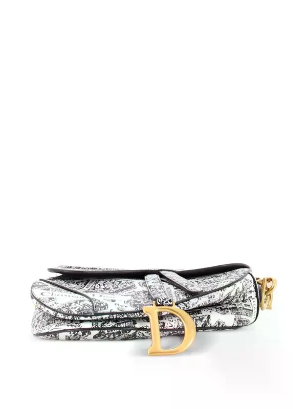 Dior Saddle Handbag With Strap - Black