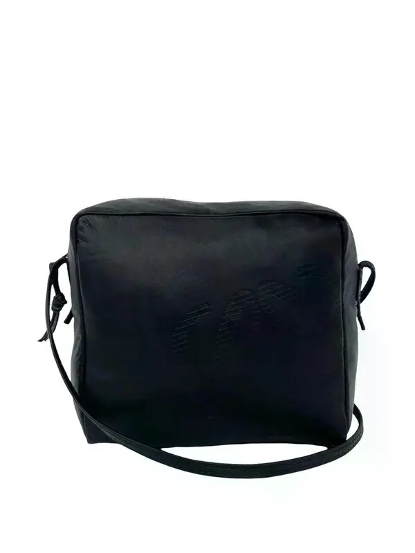 Loewe Leather Anagram Crossbody Bag - Black