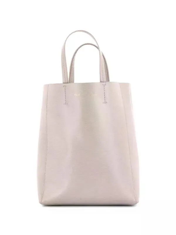 Celine Vertical Cabas Grained Calfskin Tote Bag - Grey