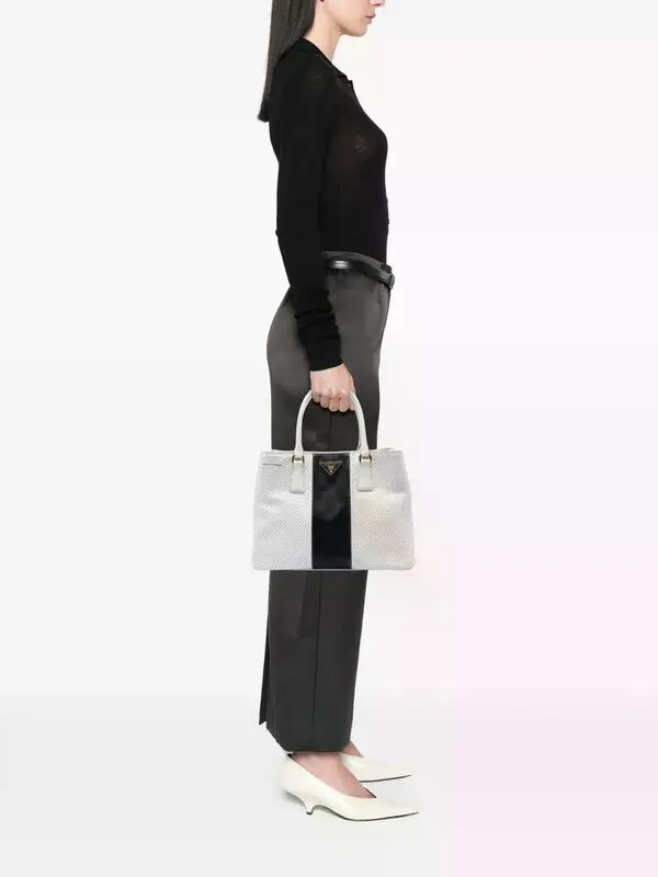 Prada Saffiano Galleria Tote Bag - White