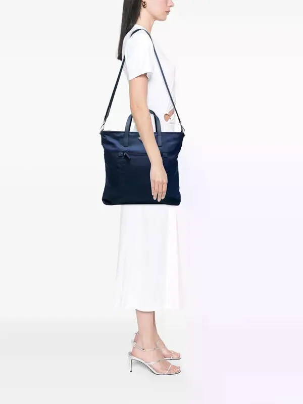 Prada Saffiano Trimmed Tessuto Satchel