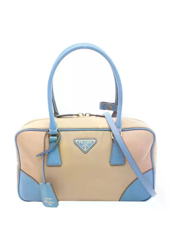 Prada Medium Re-edition Saffiano Tote Satchel - Neutrals