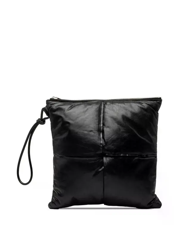 Bottega Veneta Nappa Intrecciato Padded Square Wristlet Pouch Clutch Bag - Black
