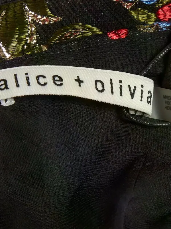 Alice + Olivia Floral-jacquard Strappy Mini Dress