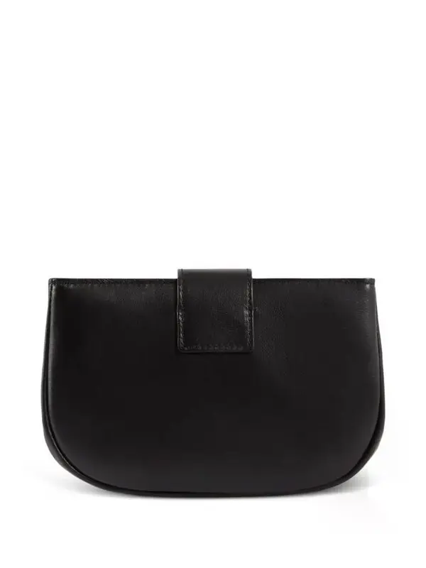 GIUSEPPE ZANOTTI Seal Clutch Bag With Gold Chain - Black