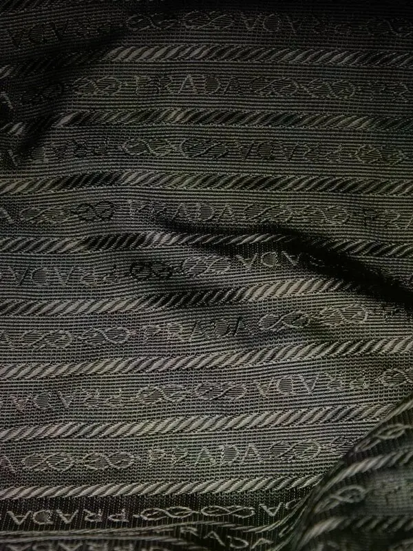 Prada Canvas Bow Cloquet Handle Bag