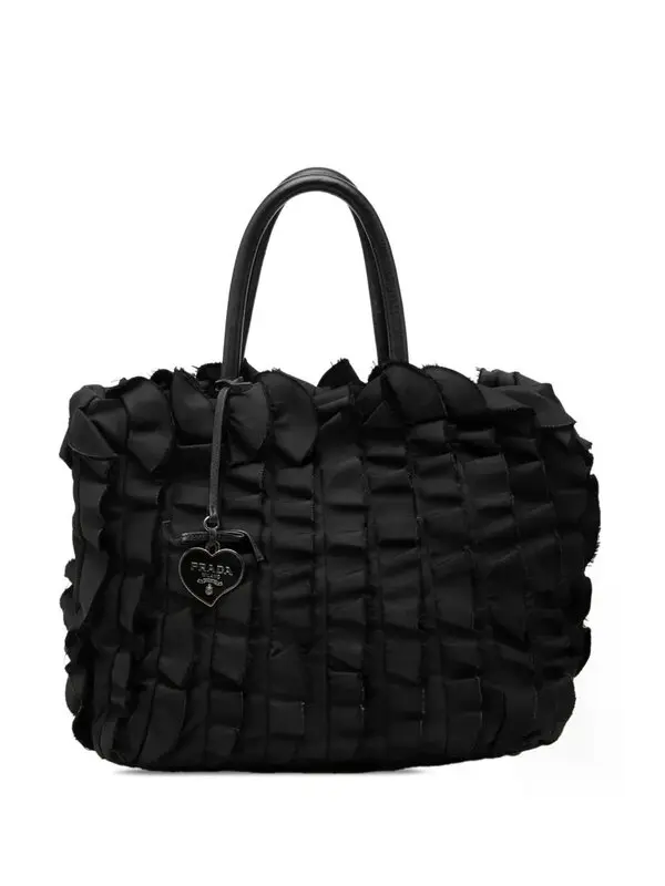 Prada Tessuto Ruffle Tote Bag