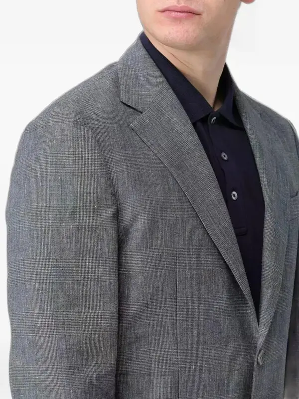 FAY Checked Single-breasted Blazer