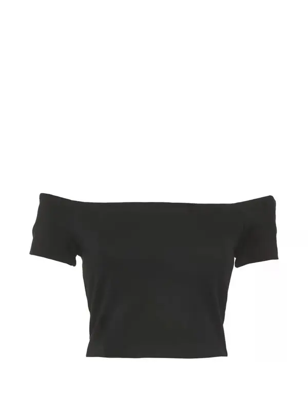 Alice + Olivia Off-shoulder Jersey Cropped Top