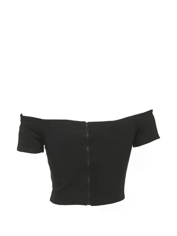 Alice + Olivia Off-shoulder Jersey Cropped Top